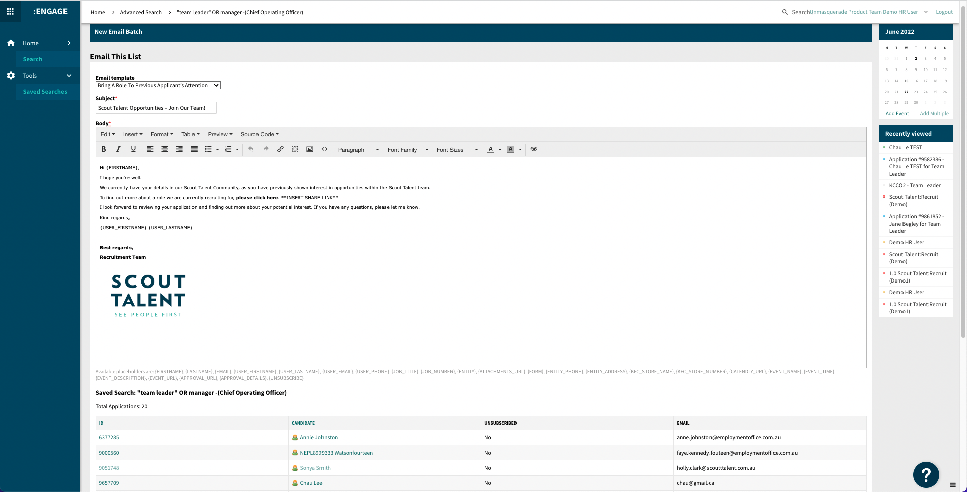 :Engage - Talent Management System | Scout Talent Canada